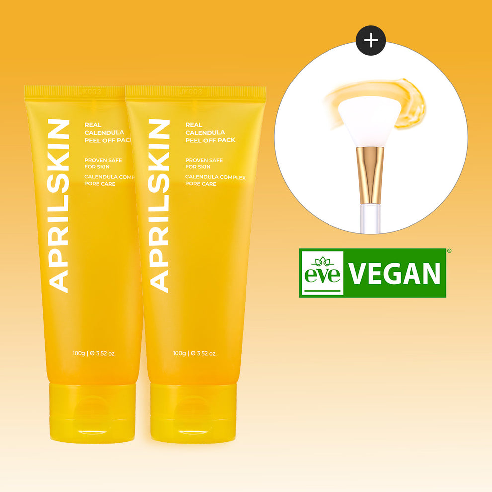 Real Calendula Peel Off Pack Twin Set – APRILSKIN SG